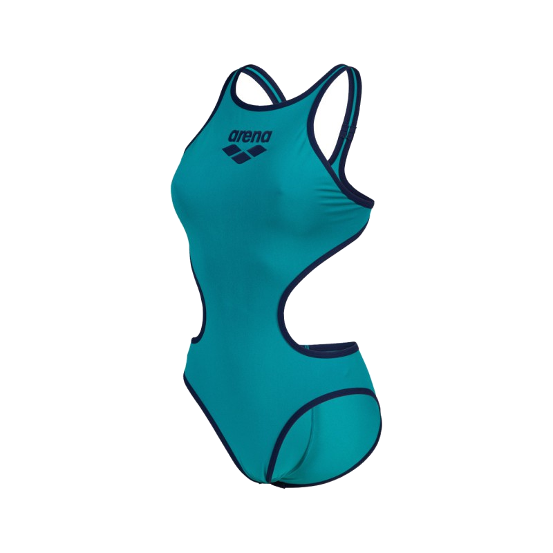 Arena W Swimsuit One biglogo one piece green-lake/navy F34 | Jan van de